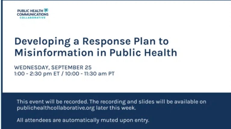 Developing a Response to Misinformation in Public Health - Free Public ...